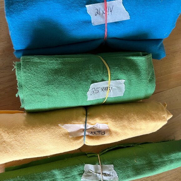 Source Unknown | Other | Flannel Fabric In 4 Solid Colors Lot | Poshmark